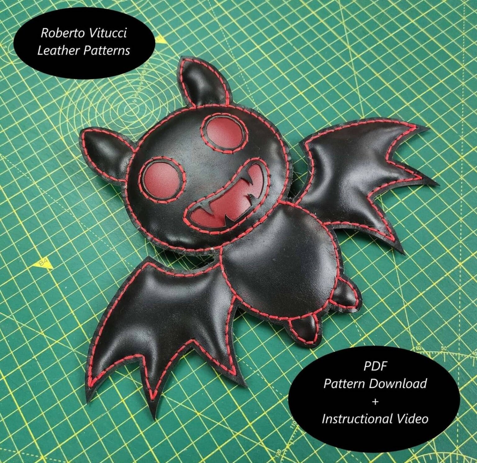 Выкройка брелок "Летучая мышь" от Roberto Vitucci